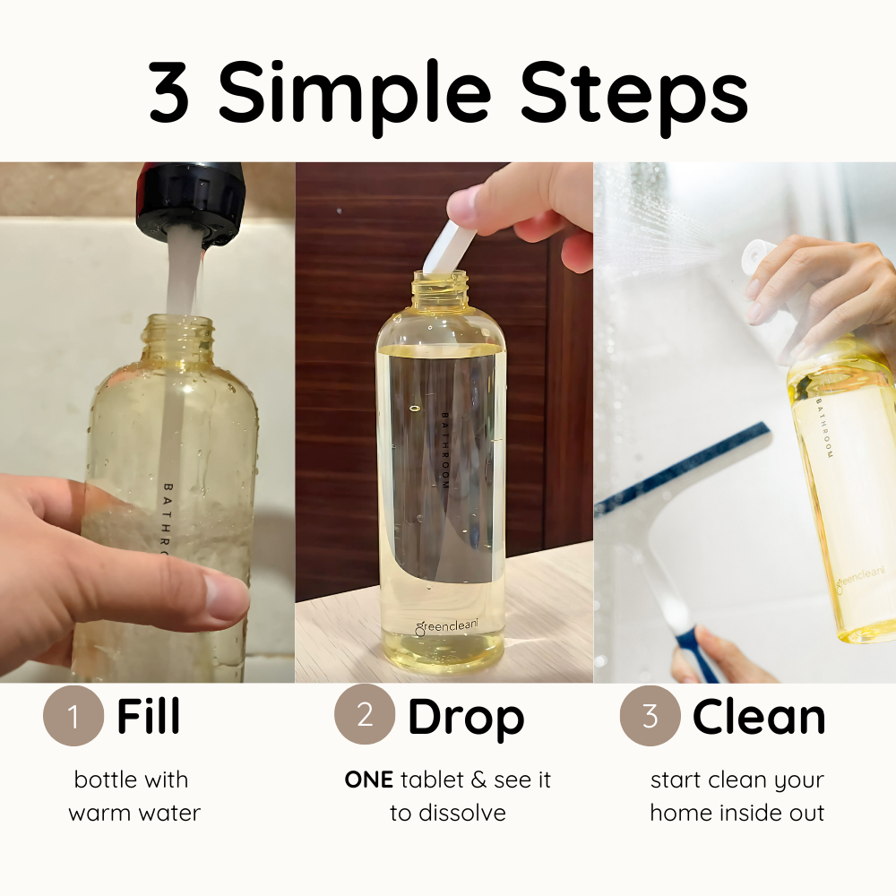Eco-Friendly Bathroom Cleaner Tablet Refills Natural & Refillable – greencleani